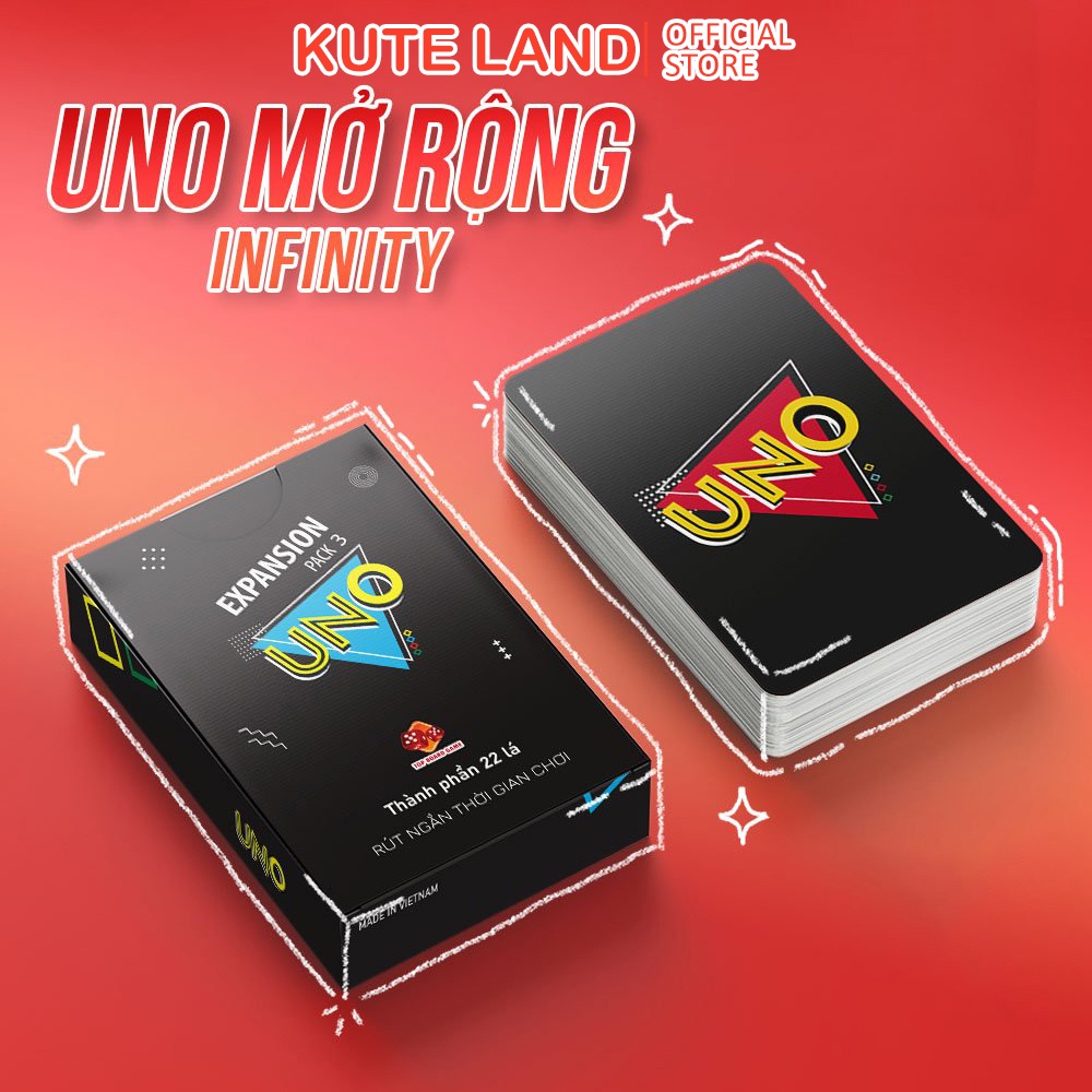 Bộ Board Game Uno Infinity bản mở rộng màu ĐEN giúp rút gắn thời gian 1 ...