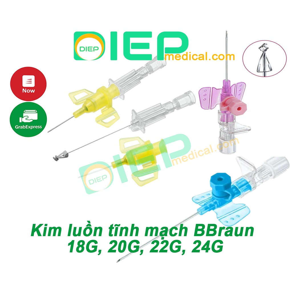 [CHÍNH HÃNG] KIM LUỒN TĨNH MẠCH BBRAUN - INTROCAN SAFETY WINGED-FEP 24G ...