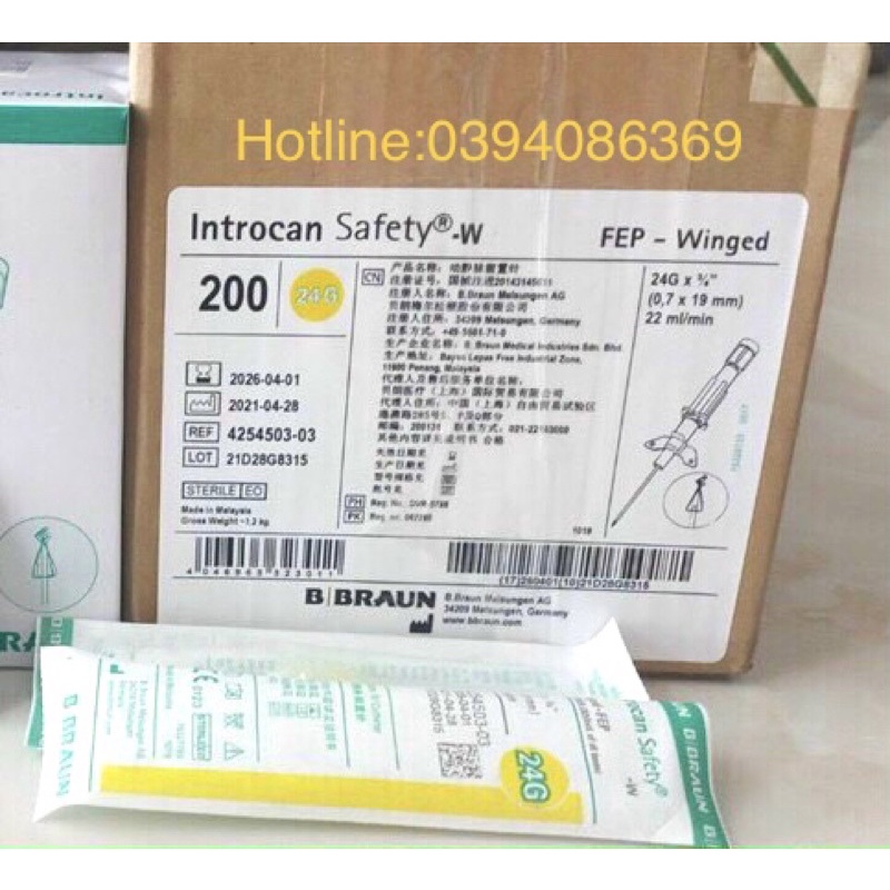 [Combo 10 chiếc] Kim Luồn Tĩnh Mạch B/Braun 24G | Shopee Việt Nam