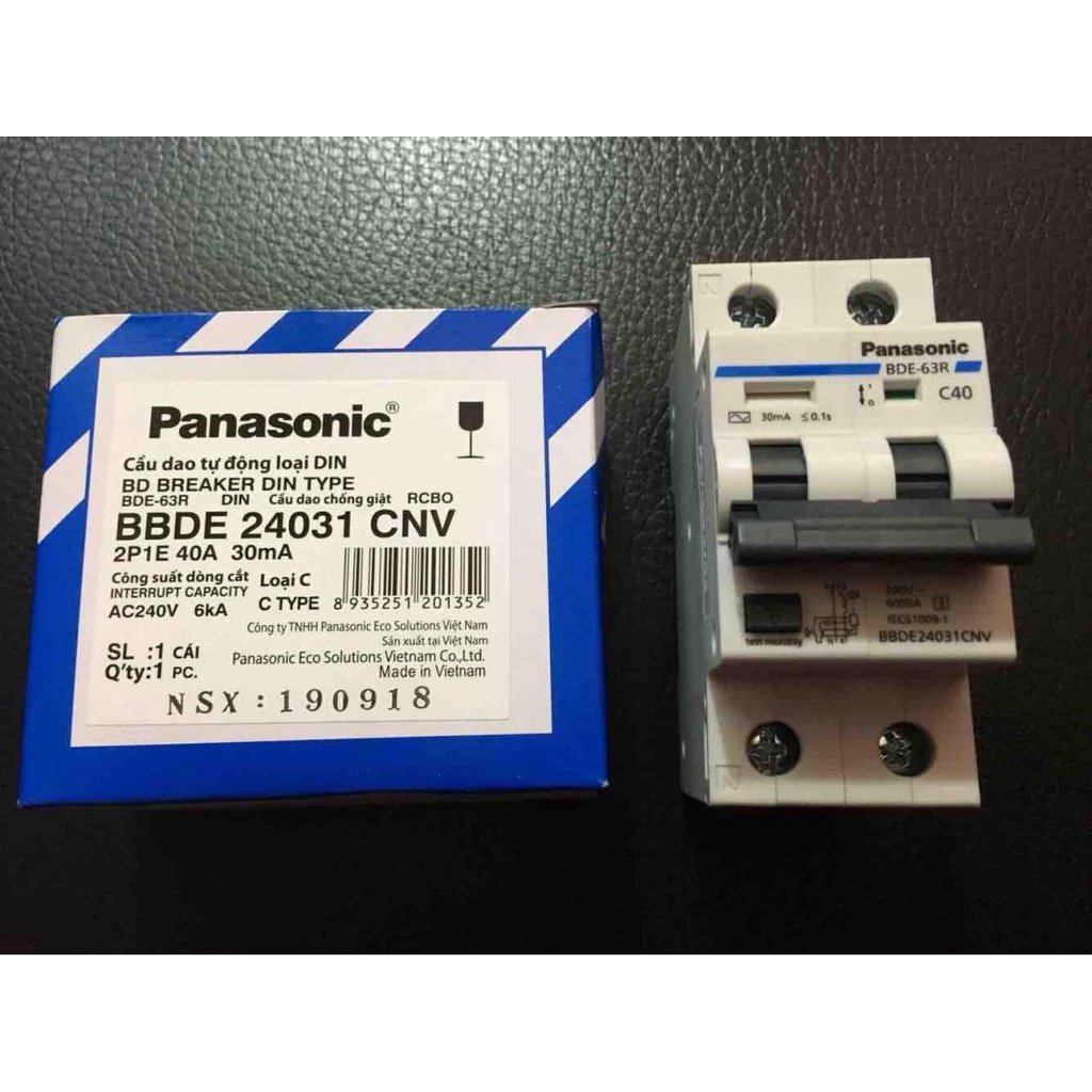 Cầu dao chống giật RCBO 2P ( 16A-20A-25A-32A-40A-50A-63A) 30mA Panasonic | Shopee Việt Nam