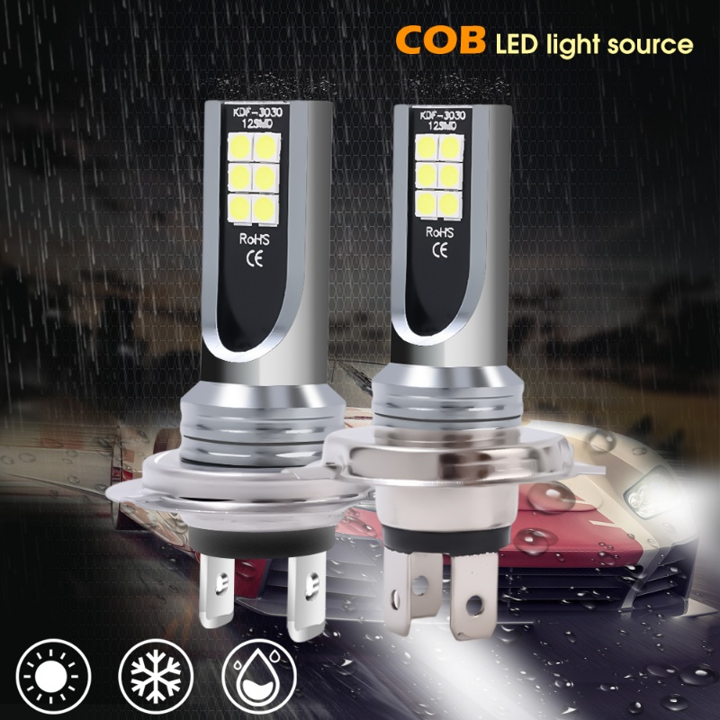 Đèn Pha LED H1 / H3 / H4 / H7 12V-24V 24W 6000K Siêu Sáng Chất Lượng ...