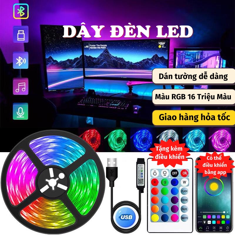 Dây Đèn Led Dây Đèn Led Trang Trí Đổi Màu Dễ Dàng Phù Hợp Cho Nhiều ...