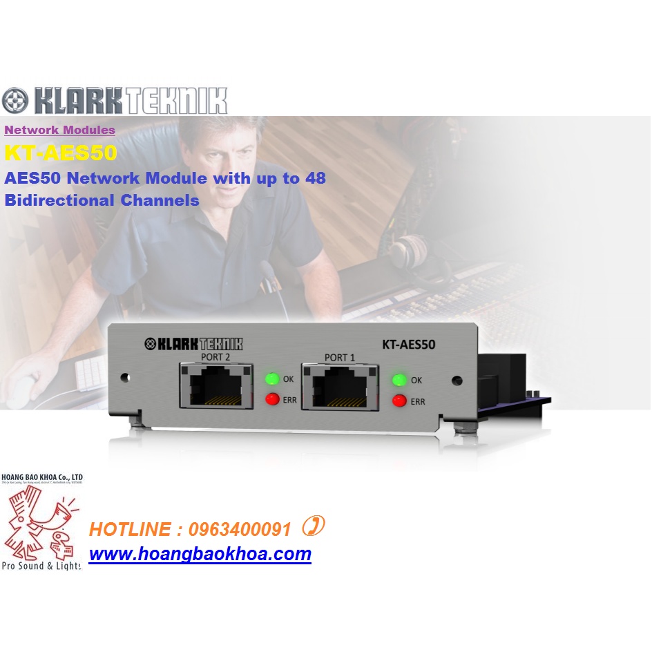 KT-AES50 Expansion Cards and Interfaces Klark Teknik -Mô-đun mạng AES50 ...