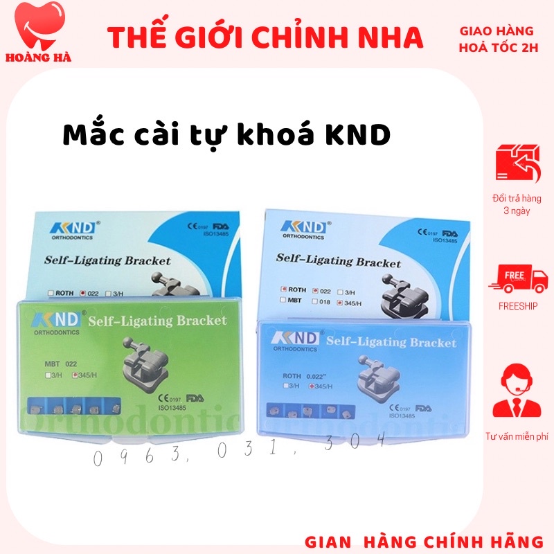 Mắc cài kim loại tự khoá chính hãng KND mắc cài tự buộc | Shopee Việt Nam