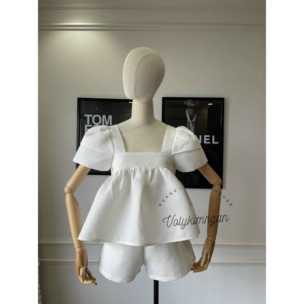 SÉT PUPLY BABYDOLL TAY PHỒNG 2 TẦNG | Shopee Việt Nam