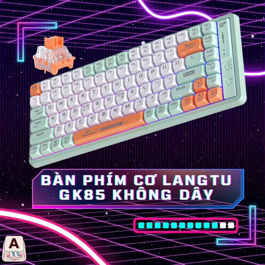 Bàn phím cơ HOTSWAP Langtu GK85 Custom Golden Switch KHÔNG DÂY | Shopee Việt Nam