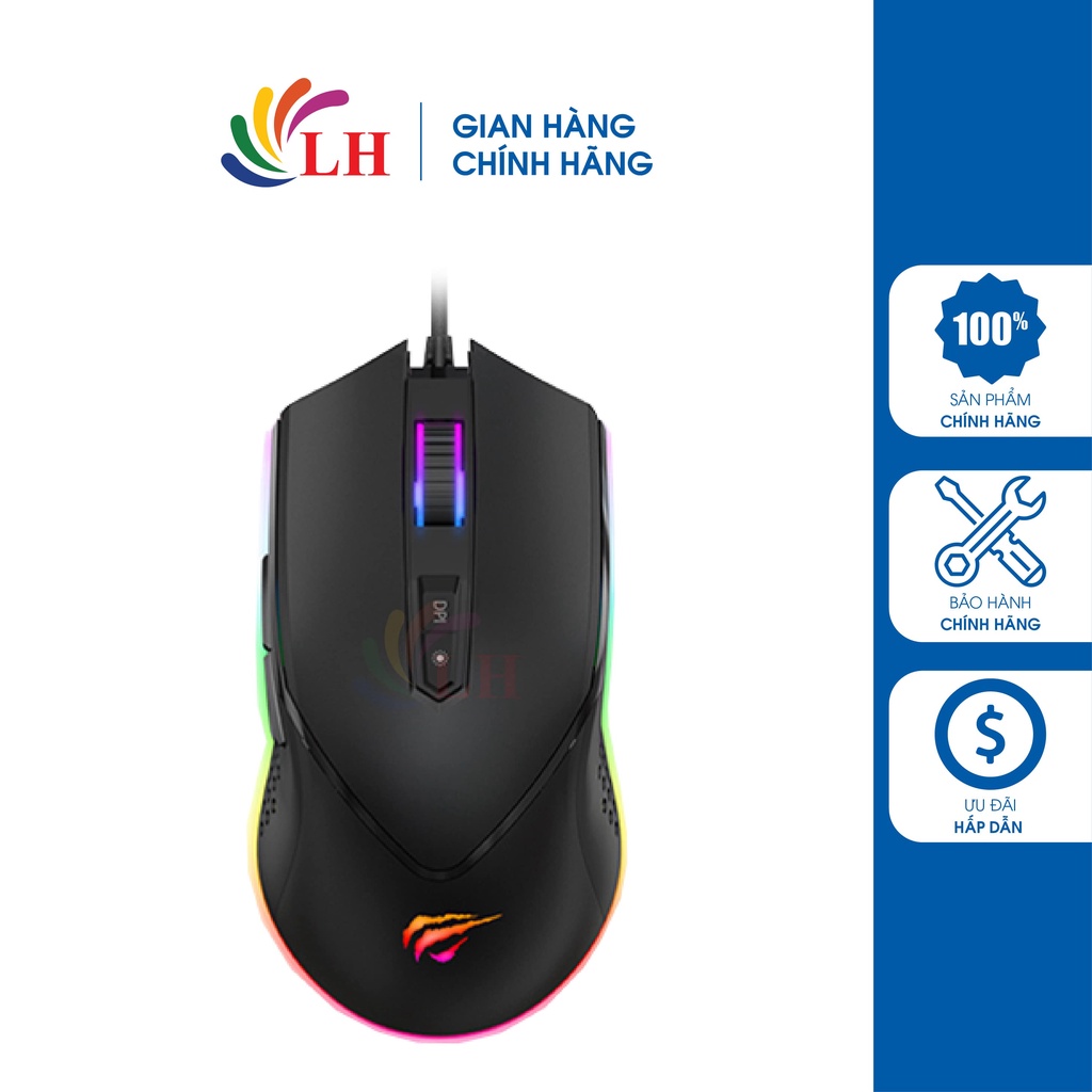 Chuột có dây Gaming Havit MS814 - Hàng chính hãng - LED RGB 16 triệu ...