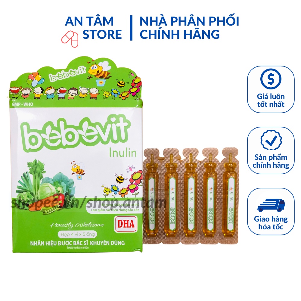 Bebevit Inulin Bổ Sung Chất Xơ Cho Bé ( Hộp 20 Ống ) (Hàng Chính Hãng ...