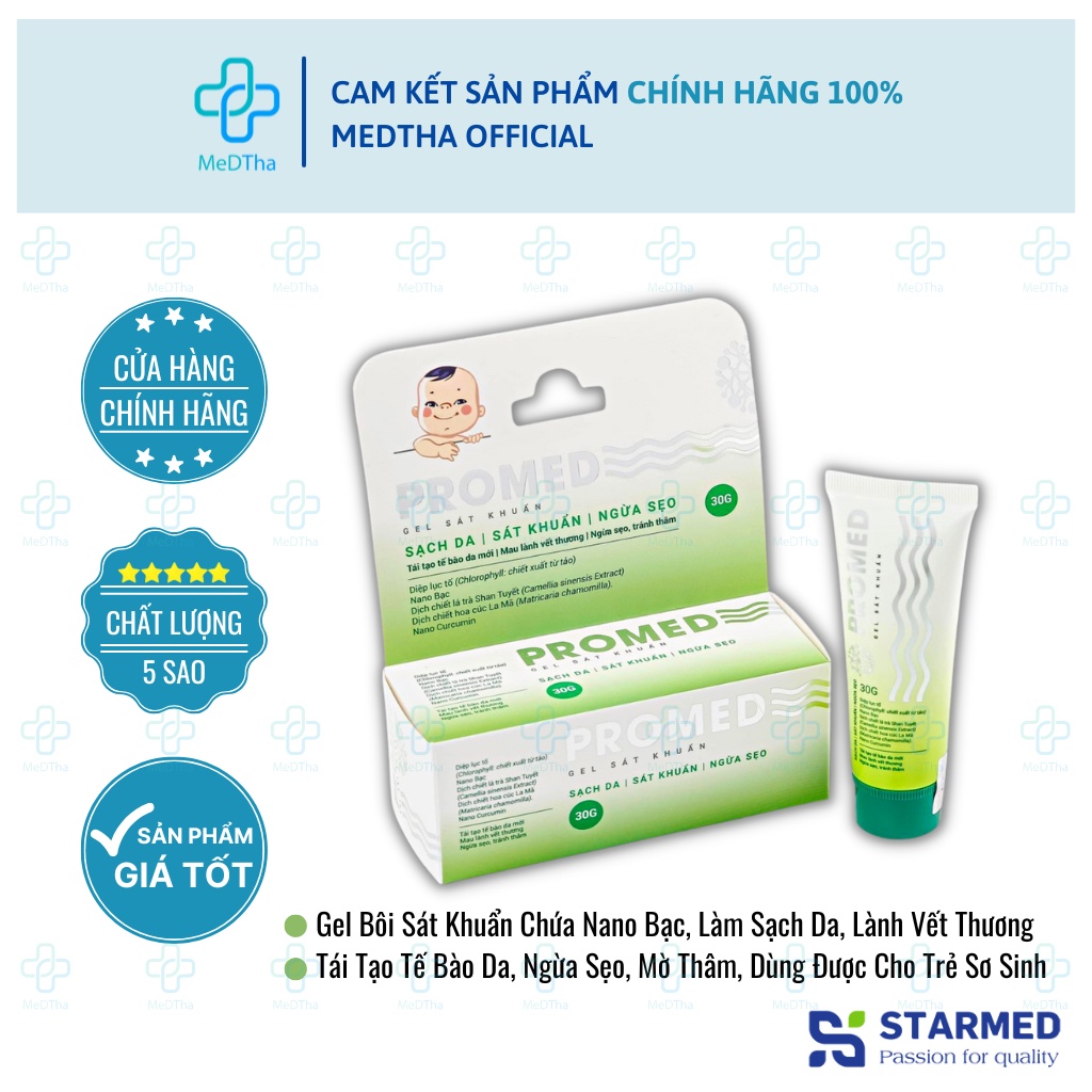 Gel Bôi Sát Khuẩn Da Promed - Kháng Khuẩn, Thủy Đậu, Tay Chân Miệng ...