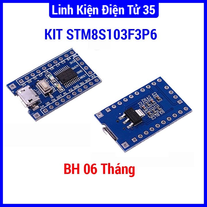 Kit phát triển STM8S103F3P6 hỗ trợ giao tiếp UART/SPI/I2C ổn định, độ bền cao, giảm giá thành hệ ...