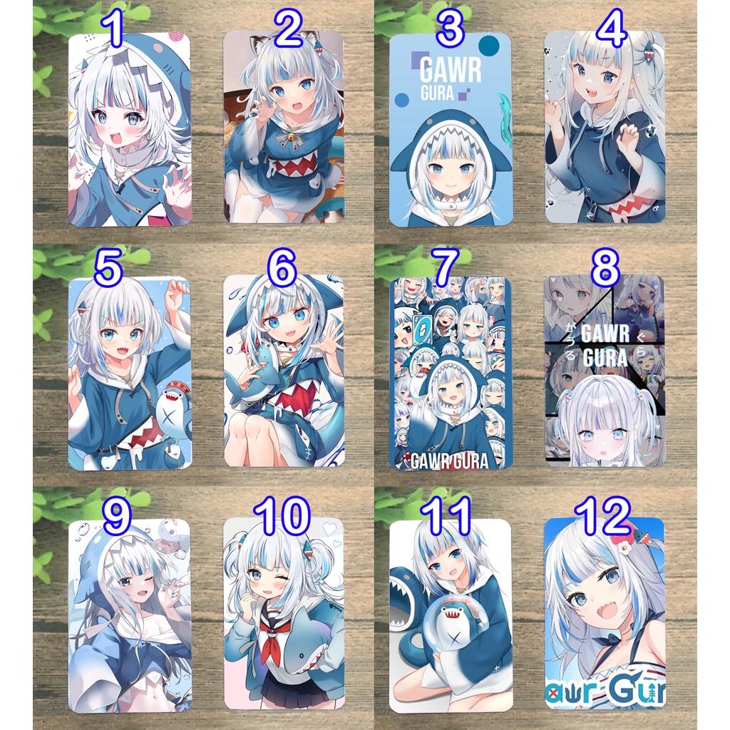 Ảnh thẻ card ảnh bo góc Hololive Gawr gura 5x8cm | Shopee Việt Nam