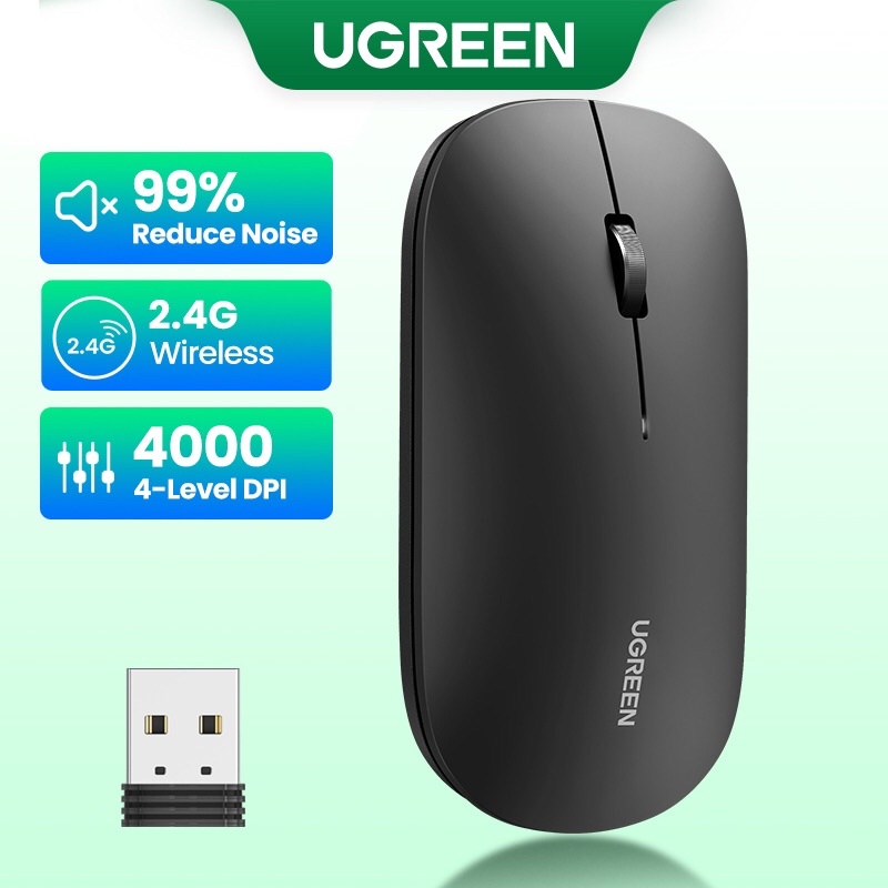 Chuột không dây 4 mức điều chỉnh DPI 1000/1600/2000/4000 UGREEN 90372 ...