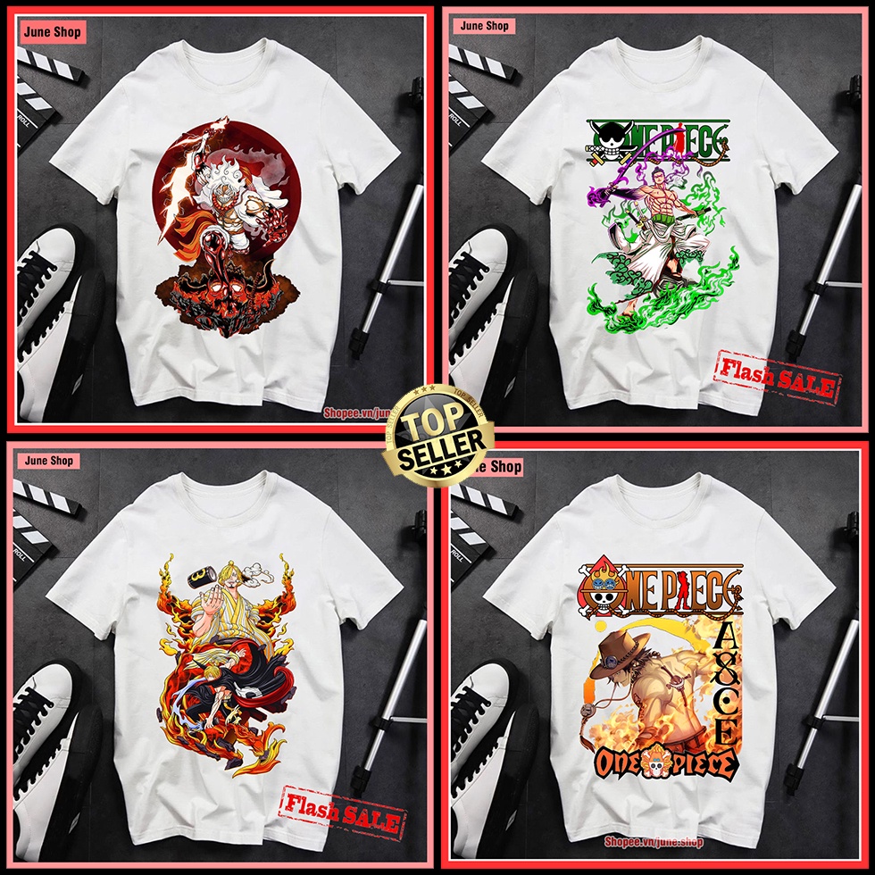 Áo One Piece - Áo Anime in Luffy Gear 5, Ace, Zoro, Sanji cực ngầu ...