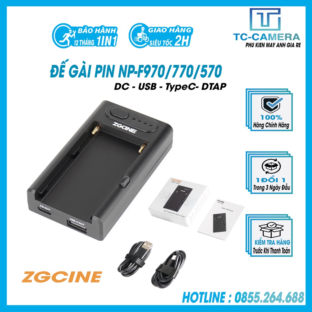 ĐẾ GÀI PIN F970 DÙNG CHO NP-F970/770/570 BẢO HÀNH 12 THÁNG CHÍNH HÃNG ...