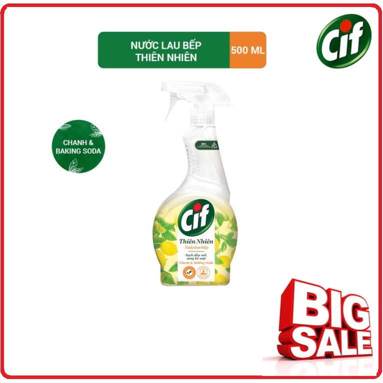 Nước Lau Bếp Cif Hương Thiên Nhiên Chai 500ml | Shopee Việt Nam
