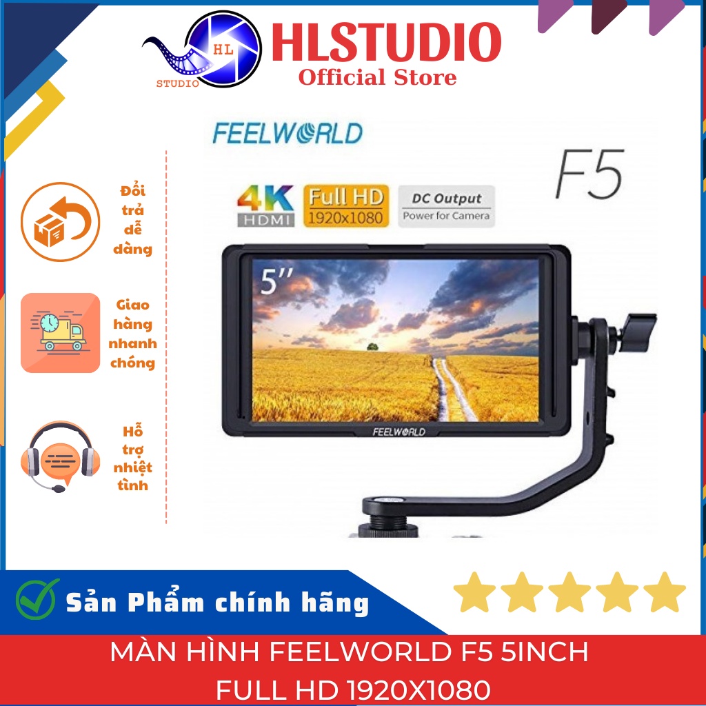 Màn Hình Feelworld F5 5inch Monitor IPS Full HD 1920X1080 HL Studio, Hỗ ...