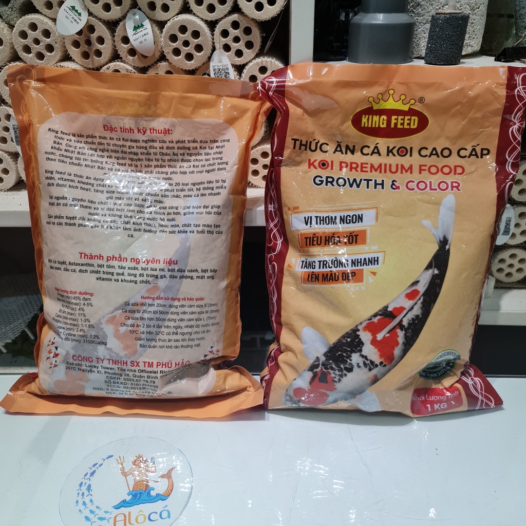 1kg,5kg Cám KING FEED GROW & COLOR đạm cao 45%TĂNG MÀU với công thức ...