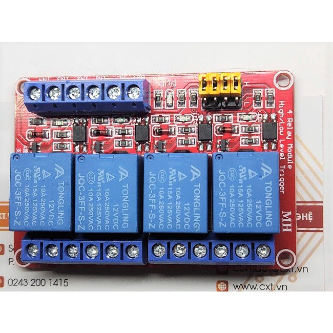 Module 4 Relay 12V Với Opto Cách Ly Kích H/L | Shopee Việt Nam