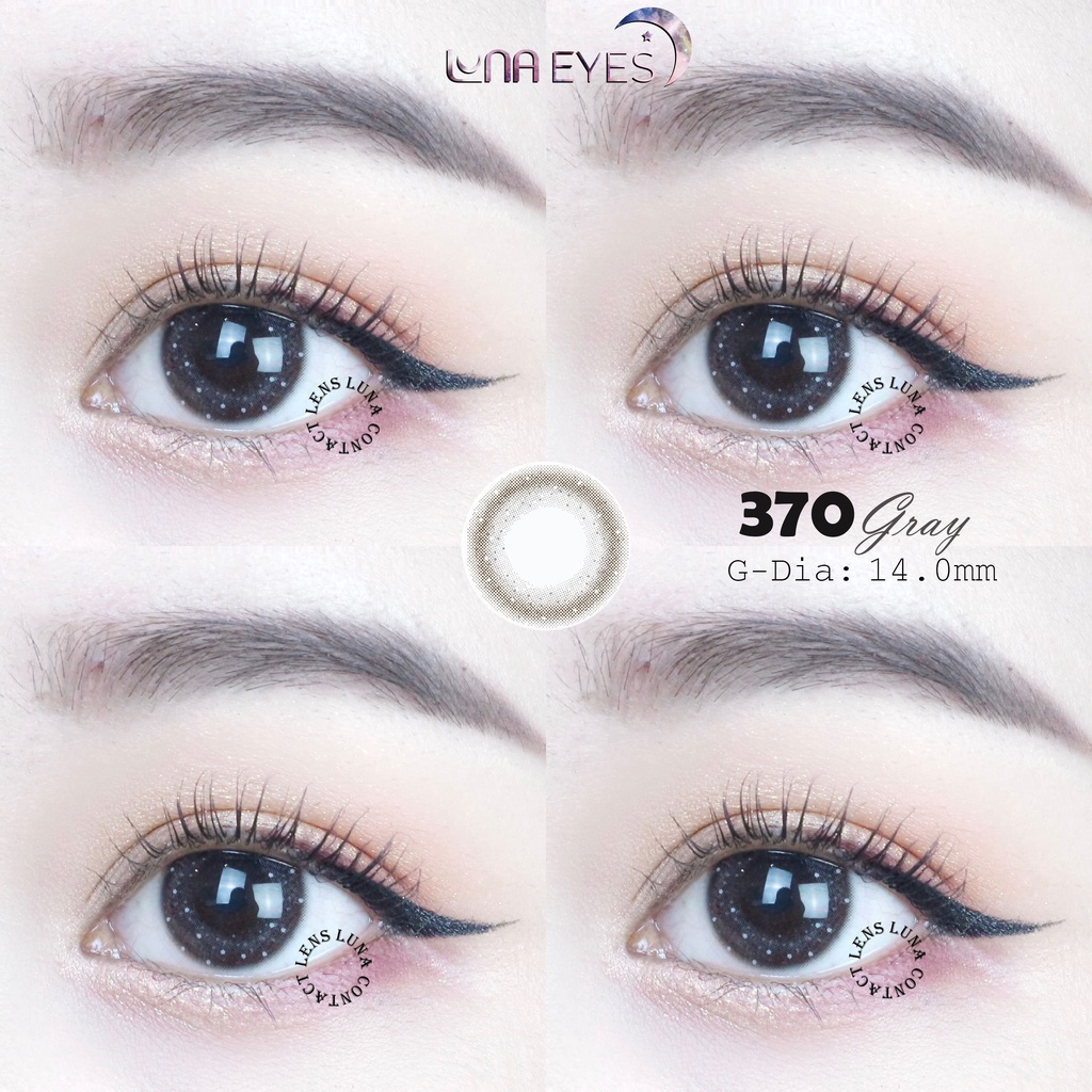 Mẫu LENS CẬN 370 GRAY (Kính Áp Tròng Luna) | Shopee Việt Nam