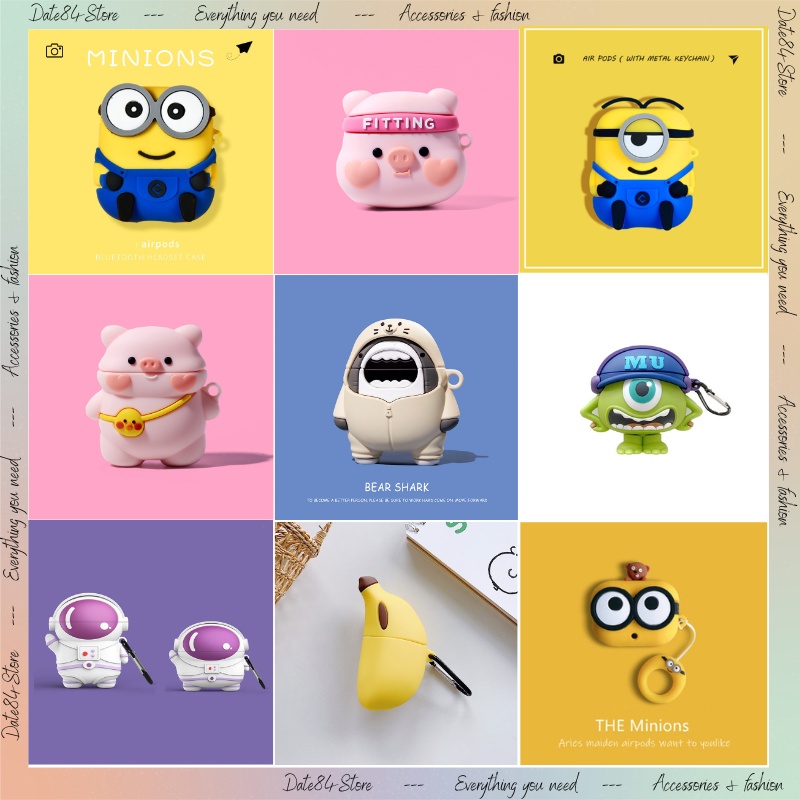 Vỏ đựng ốp case airpod cho tai nghe không dây bluetooth airpod 1/2/3 ...