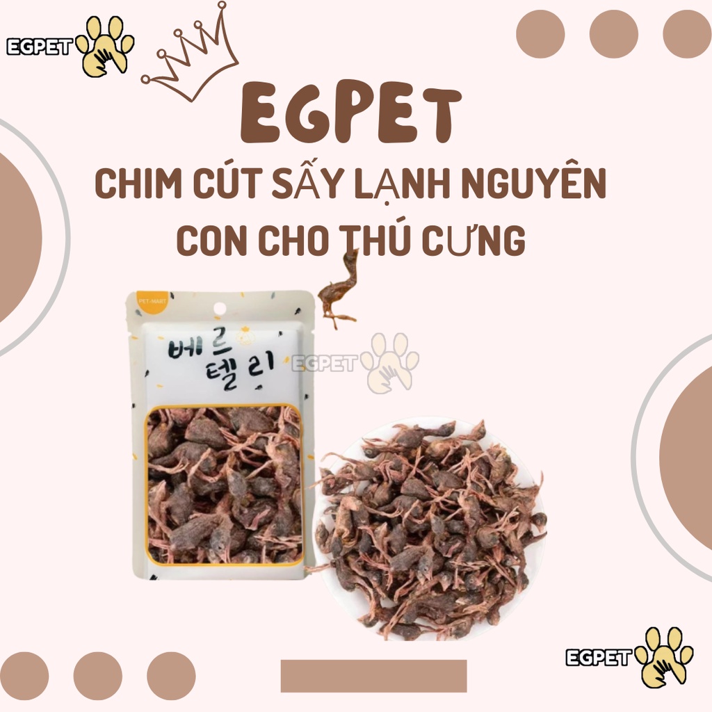 Chim cút sấy lạnh cho chó mèo gói 15G | Shopee Việt Nam