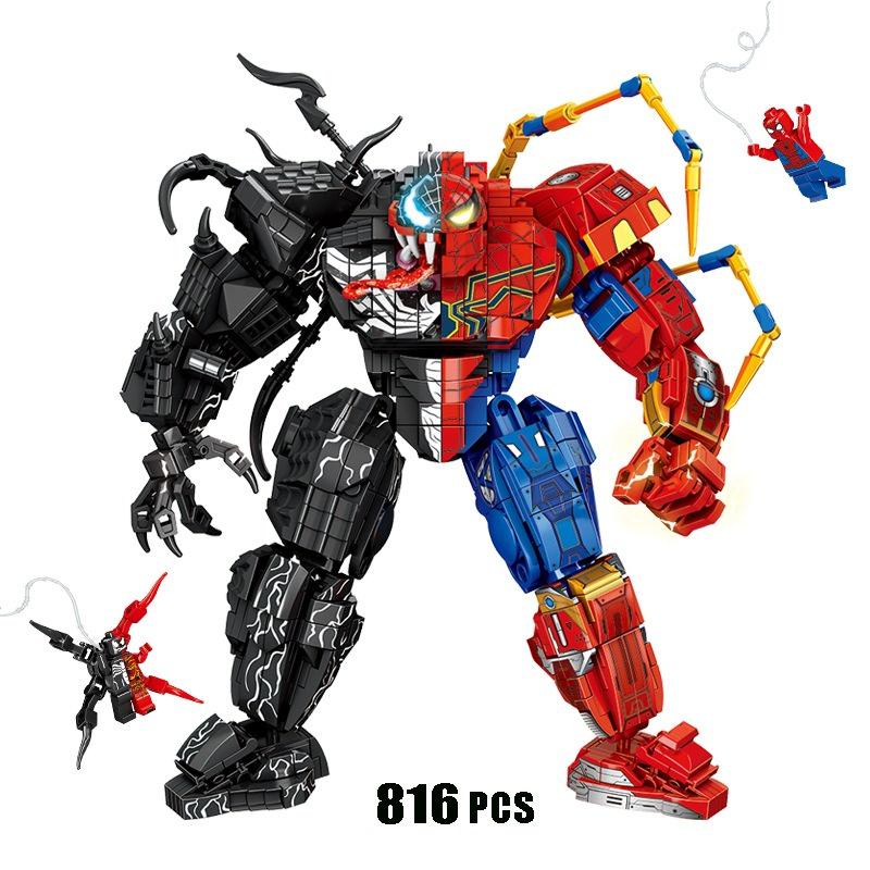 Đồ chơi lắp ráp, ráp ghép Kết hợp giữa Venom và Spiderman với hơn 800 ...