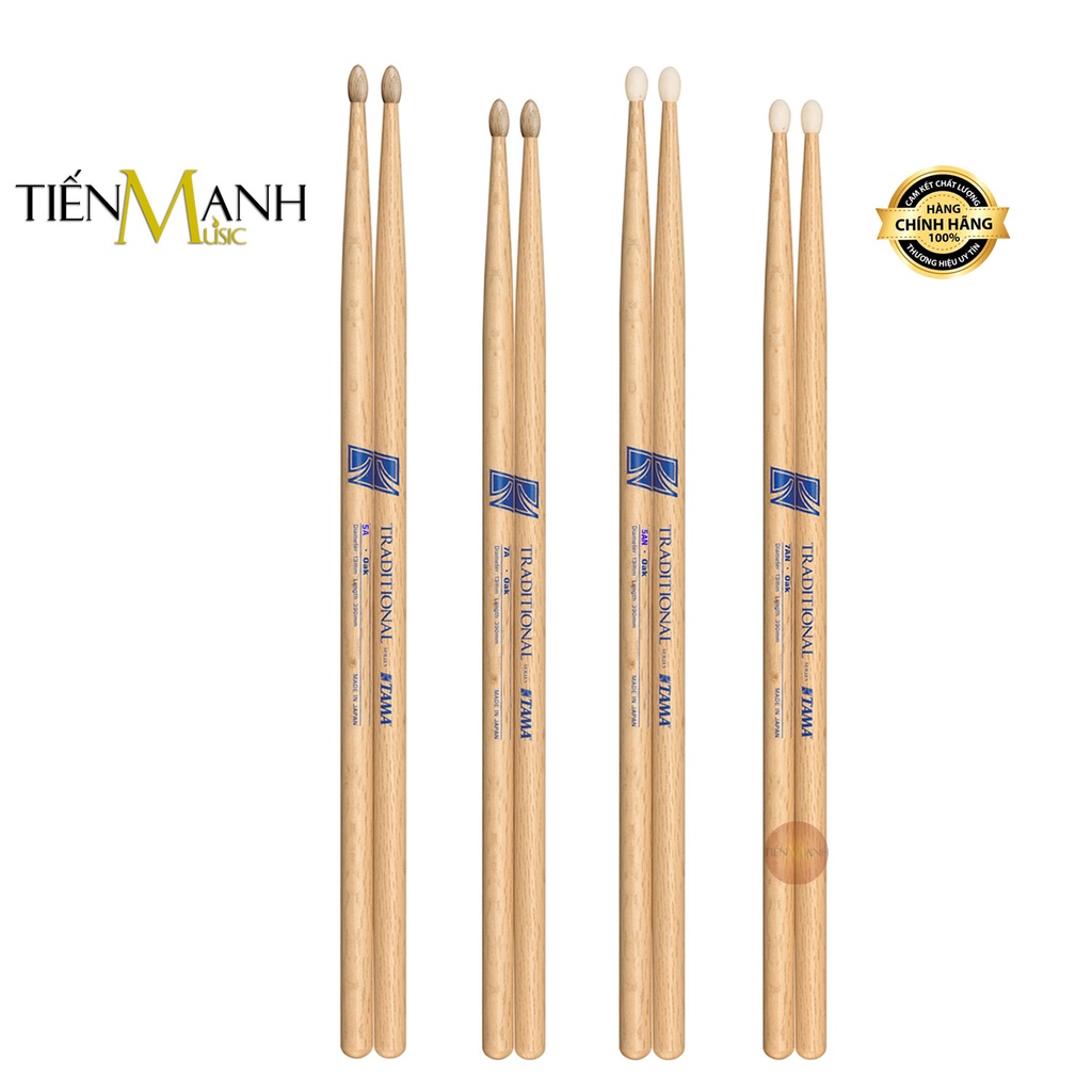 [Chính Hãng] Dùi Trống Tama 5A, 7A, 5AN, 7AN Đầu Nhựa - Japanese Oak ...