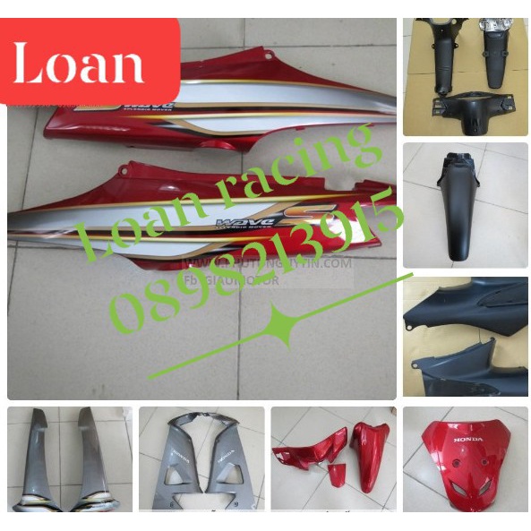 Dàn áo wave s110,wave s100, wave RS màu đỏ hàng chính hãng C.ty UMV Đai ...