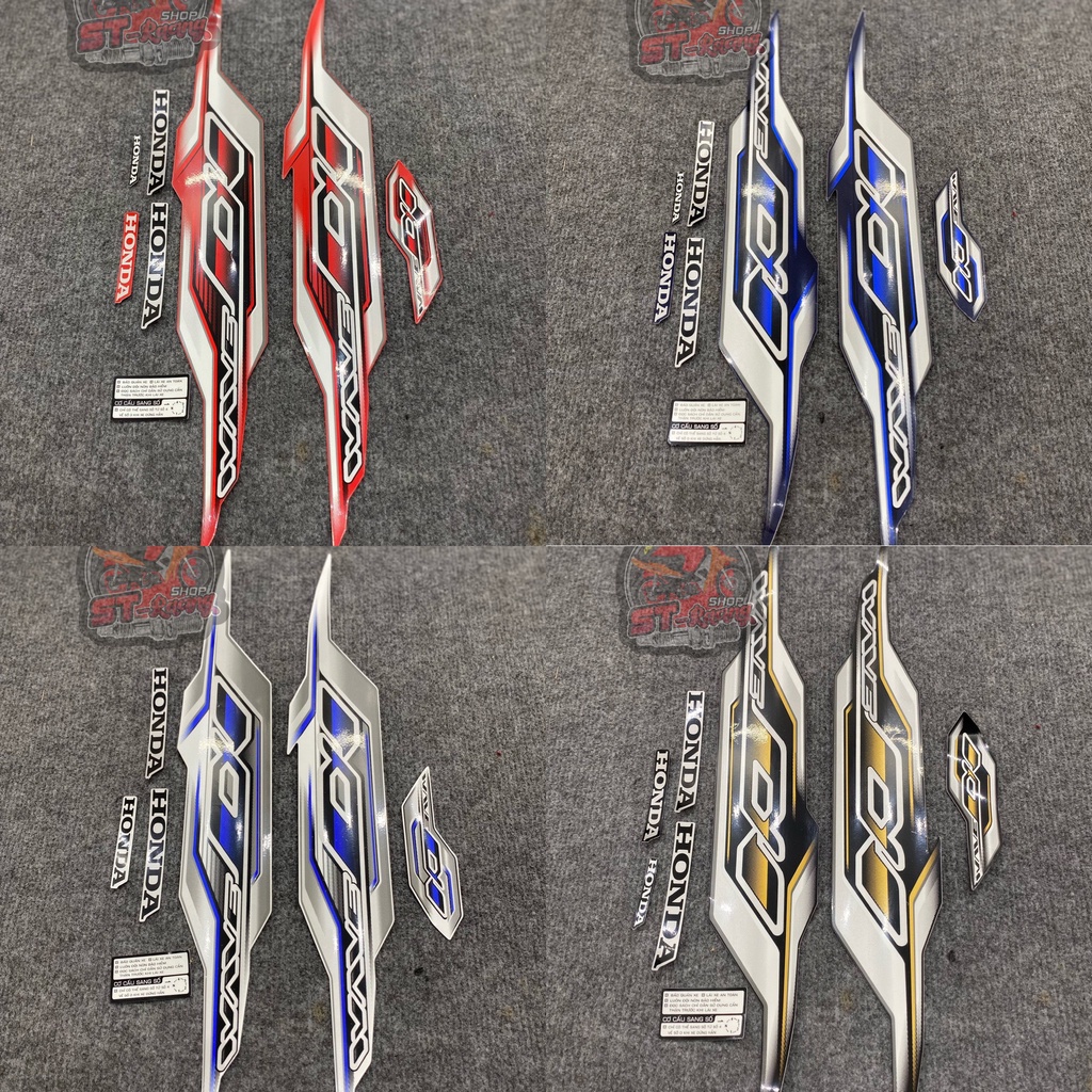 TEM WAVE ALPHA MẪU ZIN 2023. Dán cho Wave 50cc/100cc/110cc ( Tem 3 lớp ...