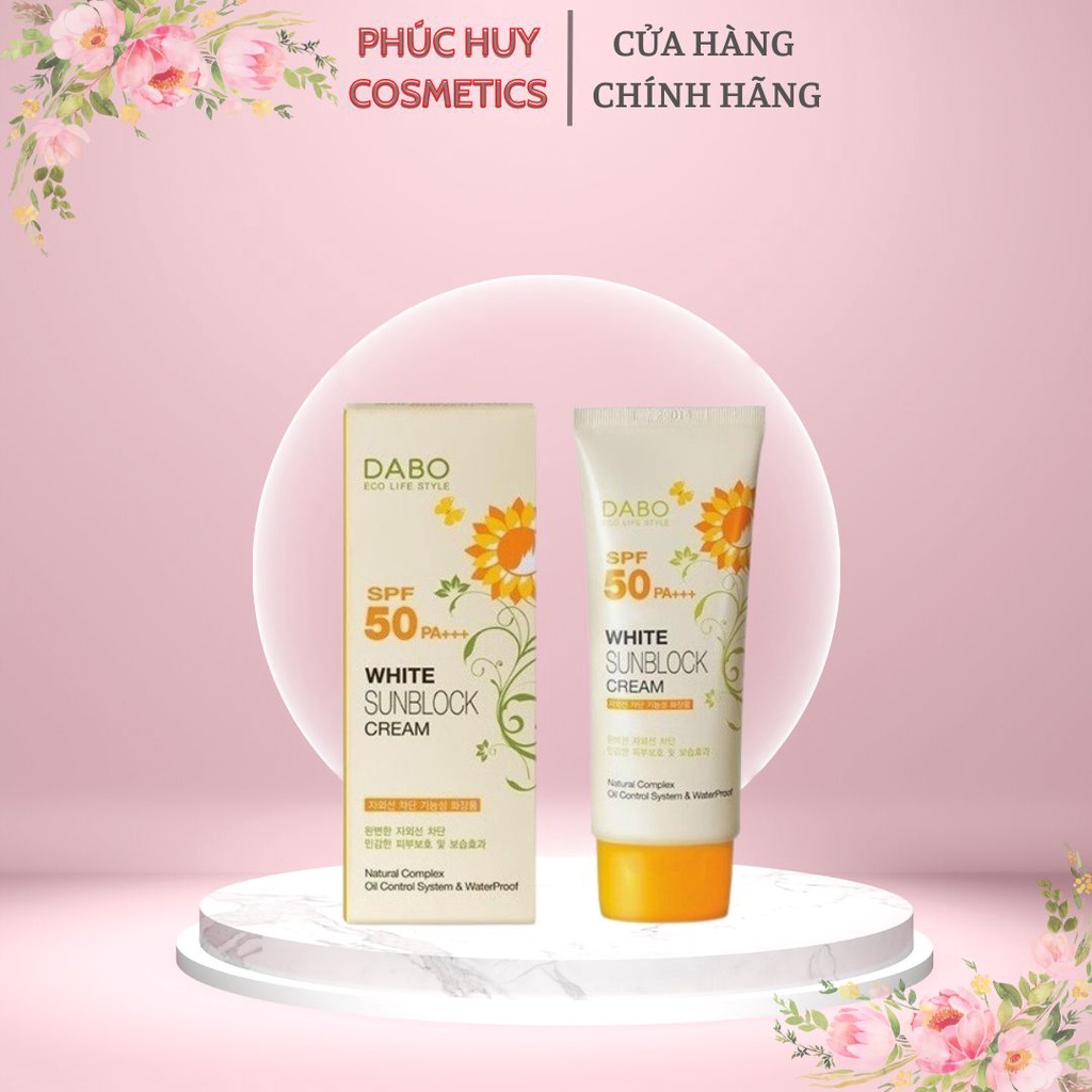 KEM CHỐNG NẮNG DABO WHITE SUNBLOCK CREAM SPF50 50ML | Shopee Việt Nam