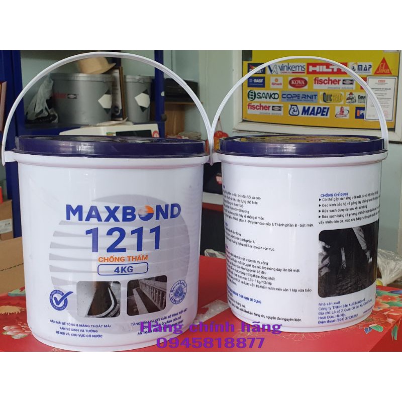 MAXBOND 1211 - 4KG - CHỐNG THẤM GỐC XI MĂNG 2 THÀNH PHẦN | Shopee Việt Nam