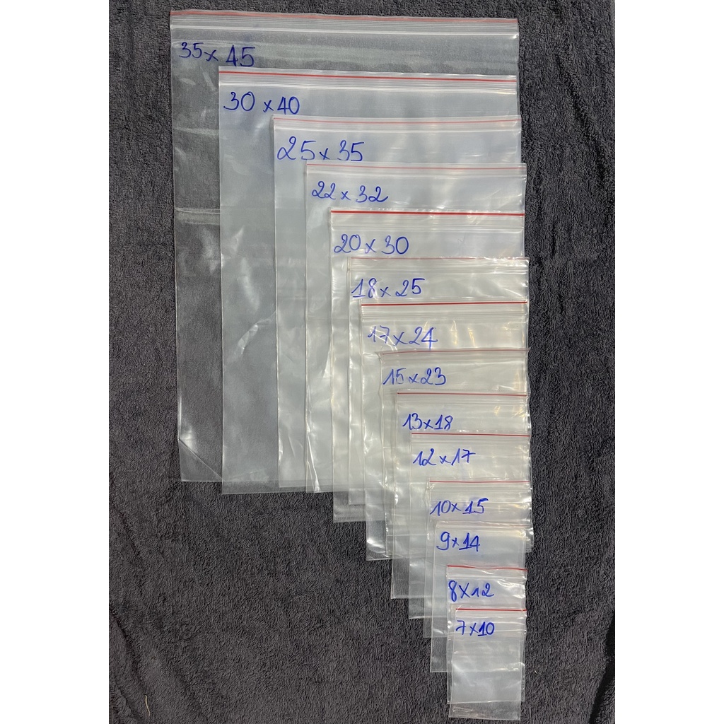 1KG TÚI ZIP CHỈ ĐỎ, TÚI ZIP ĐỰNG THỰC PHẨM CÁC SIZE LỚN NHỎ | Shopee ...