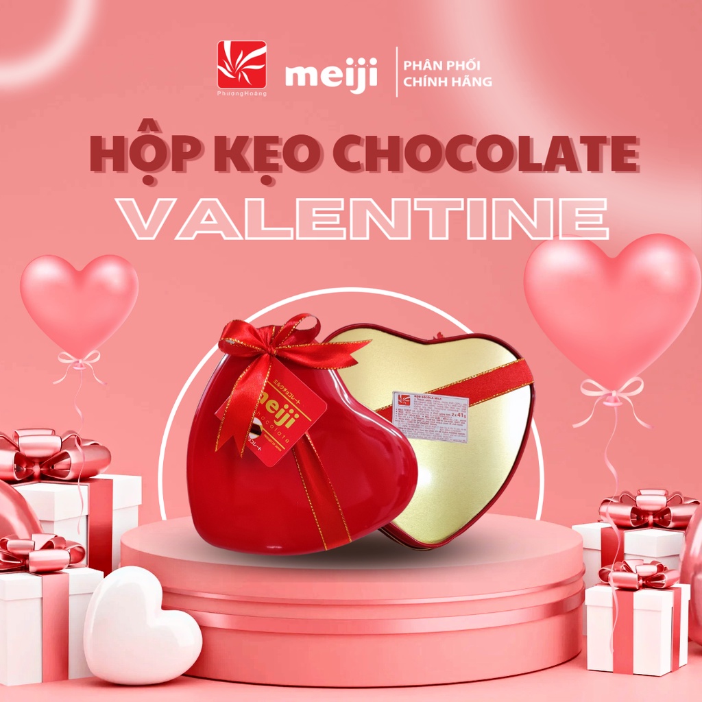 KẸO CHOCOLATE MEIJI HỘP TRÁI TIM VỊ MILK/BLACK 82G (2 THANH 42G) | Shopee Việt Nam