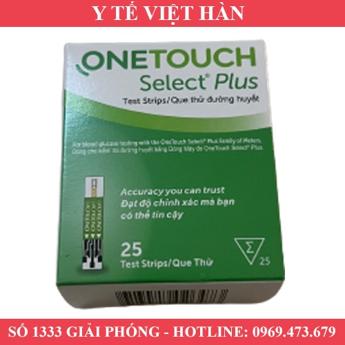 QUE THỬ ĐƯỜNG HUYẾT ONE TOUCH SELECT SIMPLE PLUS - HỘP 25 QUE | Shopee ...