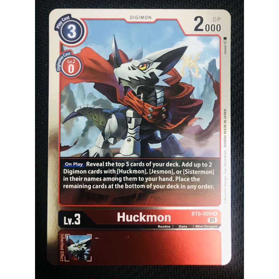 Thẻ bài Digimon BT6-009 - Huckmon - Digimon - Rare | Shopee Việt Nam