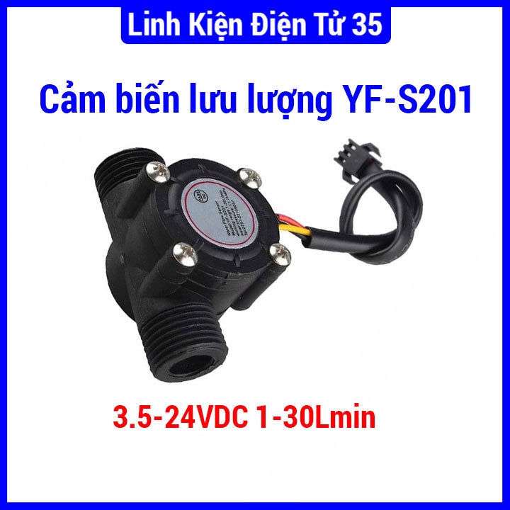 Cảm biến lưu lượng YF-S201 3.5-24VDC 1-30L/min 0°C~80°C