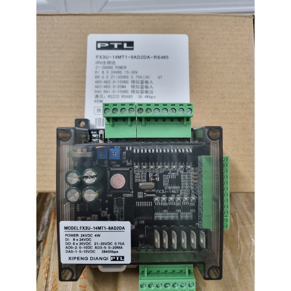 Board Mạch lập trình PLC Mitsubishi FX3U FX2N FX1N 14MT 16MT (8 In / 6 Out phát Xung) | Shopee ...
