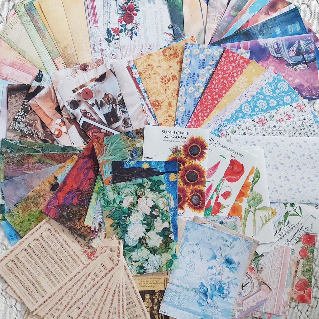 Set 20 tấm giấy nền có keo sticker giấy nền nhiều hình ảnh tự chọn ...