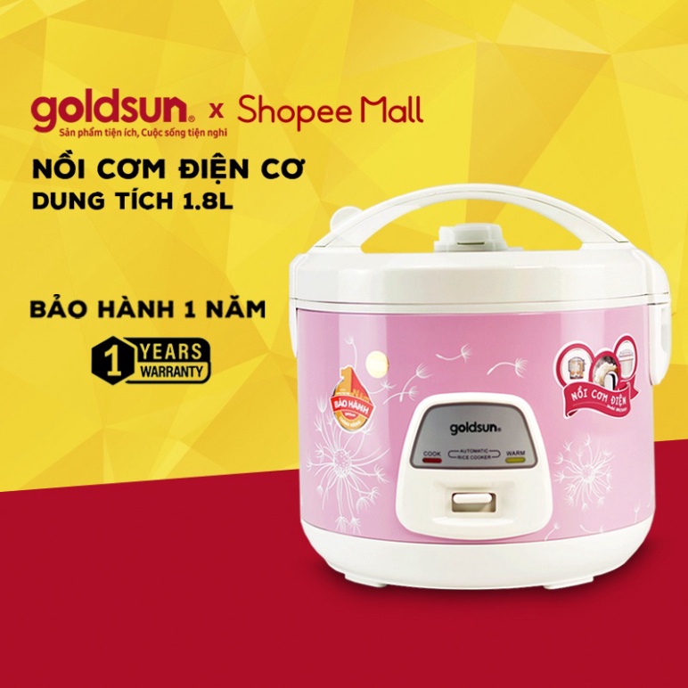 Nồi cơm điện Goldsun GRC5001 dung tích 1.8L Bảo hành chính hãng 12 tháng | Shopee Việt Nam