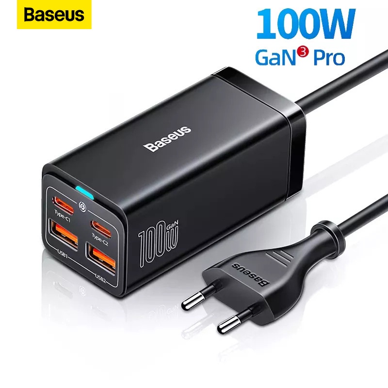 Củ Sạc Nhanh Baseus GaN 100W 65W 4.0 QC 3.0 PD USB-C Type C USB Cho MacBook Samsung iPhone ...