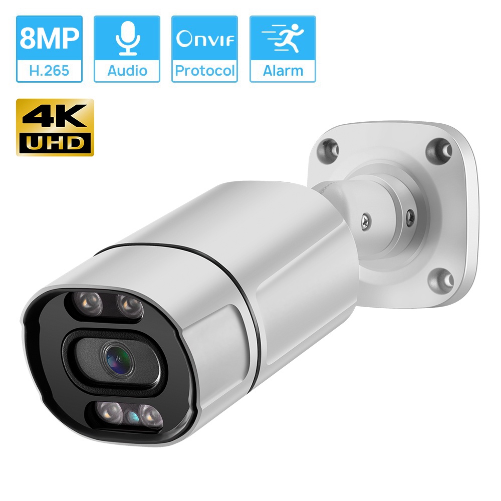 Hamrol 8MP/4K Ultra HD POE IP Camera Color Night Vision Face Detection ...