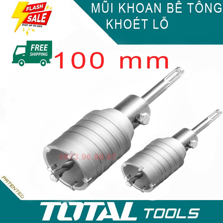 Mũi khoan lỗ bê tông 100mm bộ mũi khoan rút lõi khoan bê tông tường ...