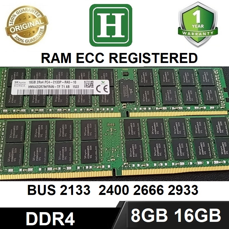 Ram Server DDR4 8GB, 16GB ECC REG bus 2933, 2666, 2400 hoặc 2133 tháo máy chính hãng, bảo hành 1 ...