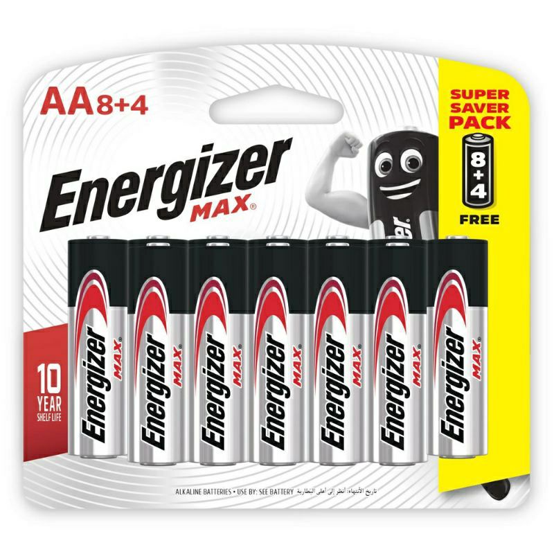Pin AA/AAA Energizer Max E91 BP8+4 Vỉ 12 Viên ( Hàng Chính Hãng ) | Shopee Việt Nam