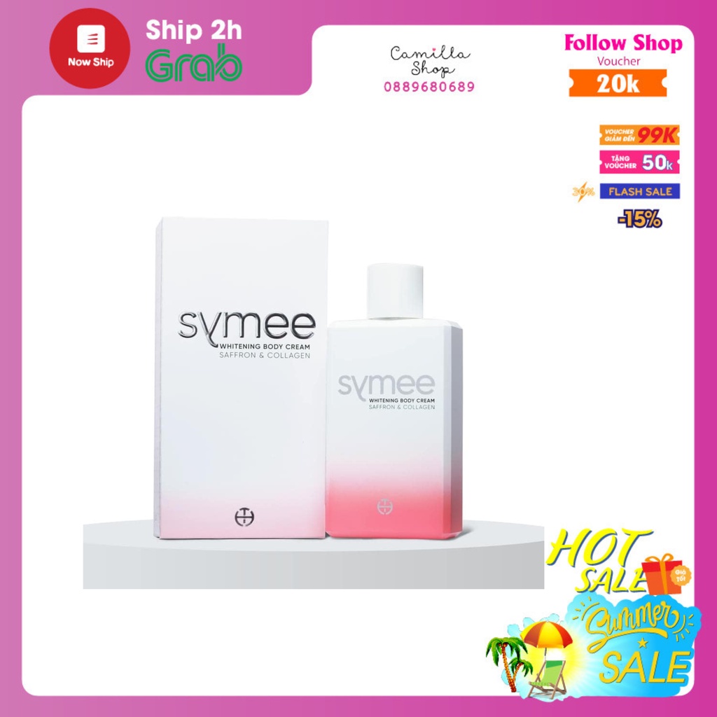 Kem dưỡng sáng da chống nắng SYMEE whitening body cream | Shopee Việt Nam