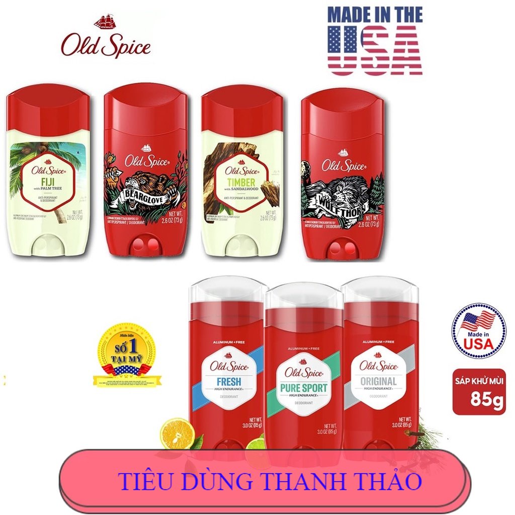 Lăn Sáp Khử Mùi Old Spice USA 73g 85g | Shopee Việt Nam