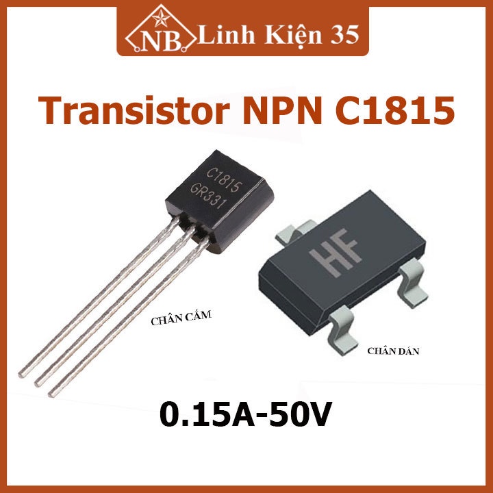Sản phẩm Transistor NPN C1815 0.15A-50V, khuếch đại âm thanh | Shopee ...