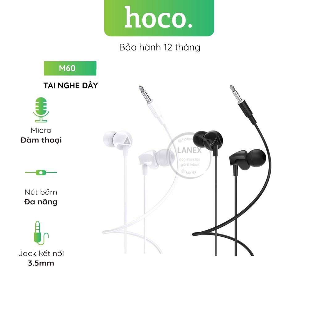 Tai Nghe Dây Hoco M60 Tpe Jack 3.5mm Có Mic Dài 1.2m | Shopee Việt Nam