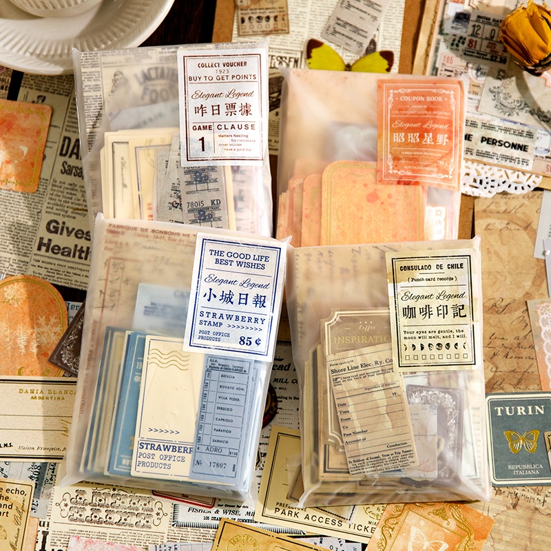 Set 100 Tấm Giấy Ghi Chú DIY Phong Cách Vintage | Shopee Việt Nam
