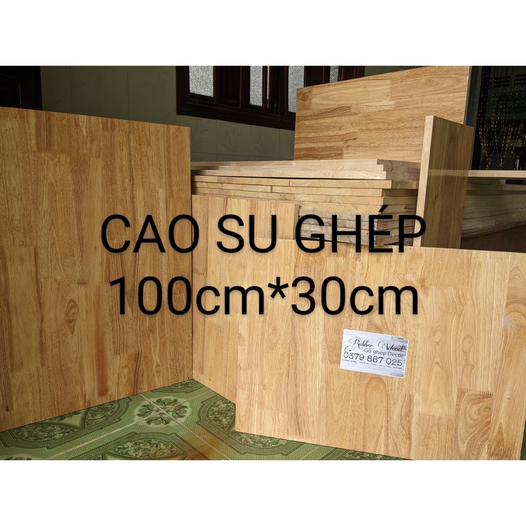 Gỗ ghép cao su dài 100cm rộng 30cm làm kệ - mặt bàn | Shopee Việt Nam